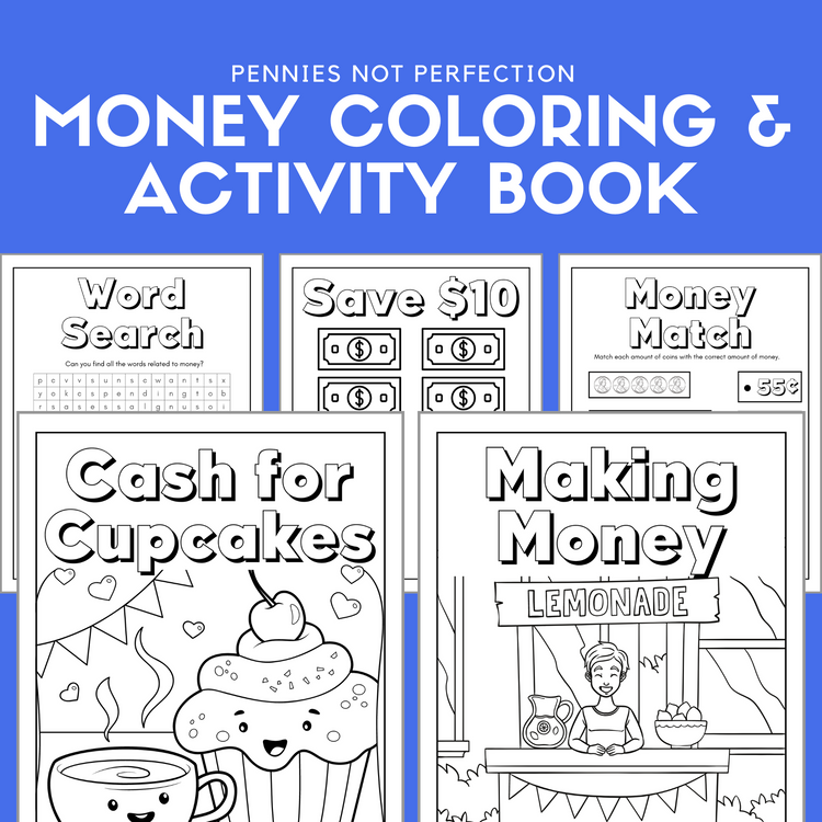 Money Coloring Book For Kids (35 CUTE Money Coloring Sheets ...