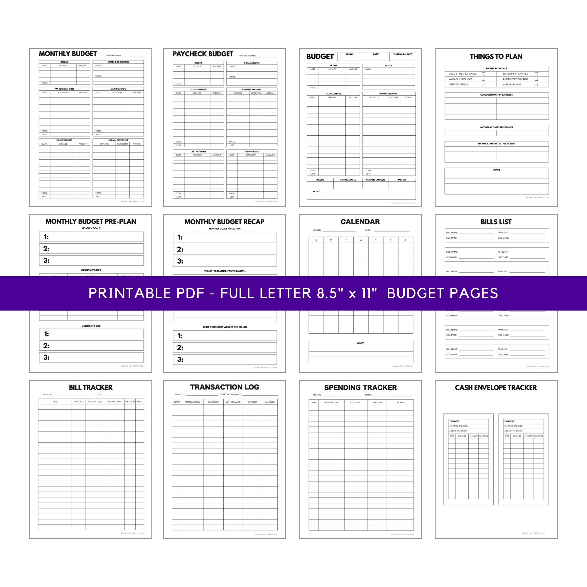 Financial Success Planner Bundle (All In ONE: Budgeting, Savings, Debt ...