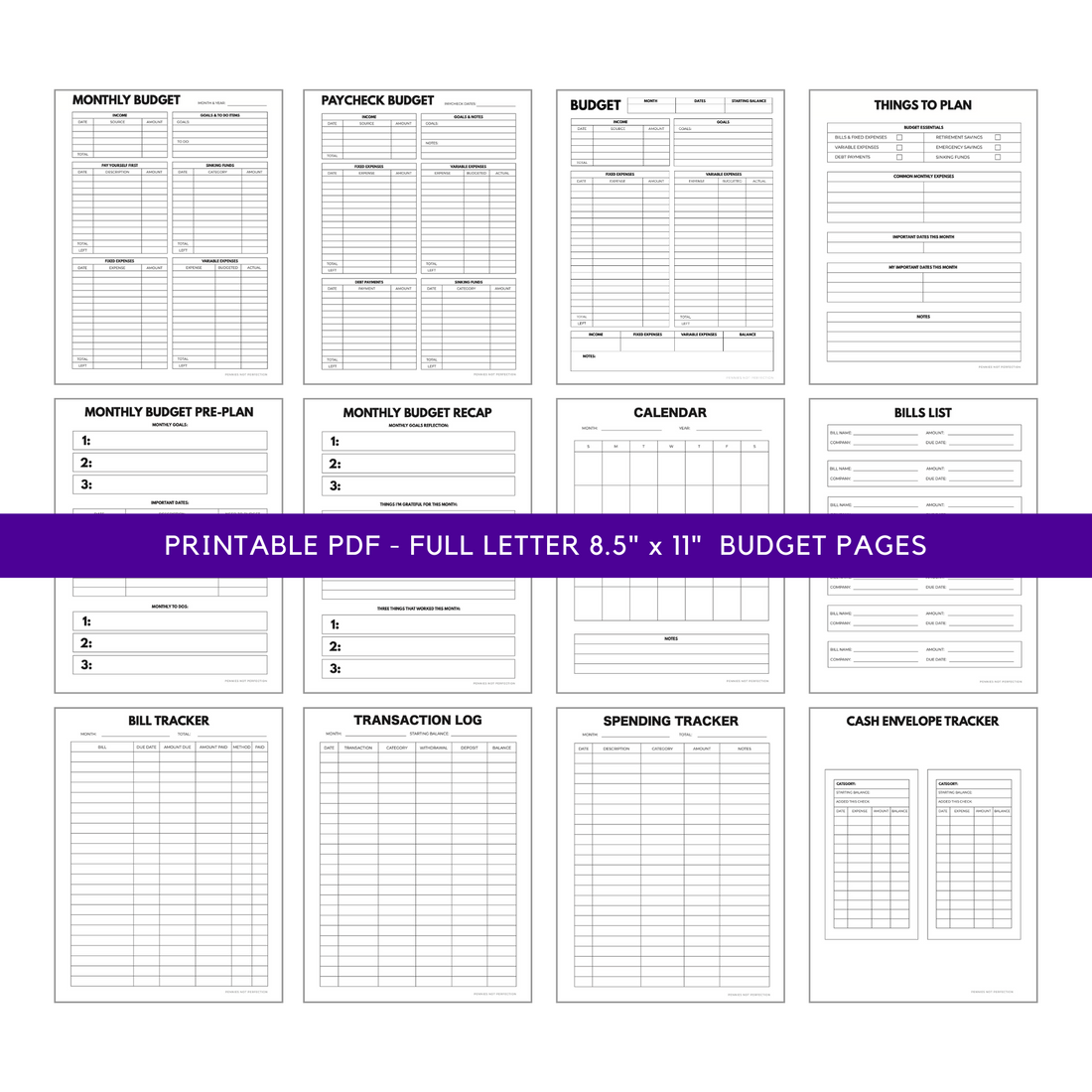Financial Success Planner Bundle (All In ONE: Budgeting, Savings, Debt ...