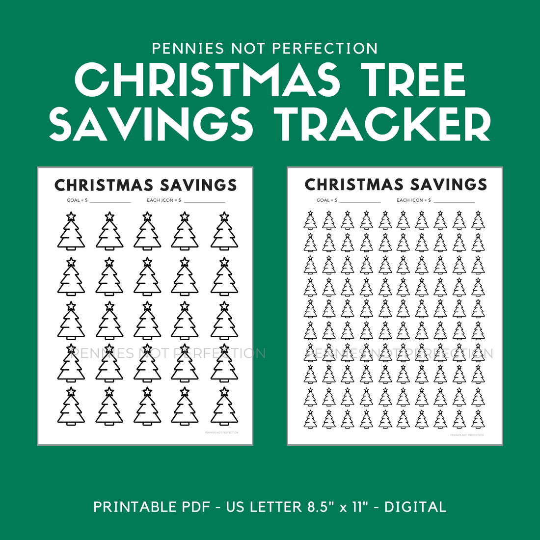 Christmas Savings Tracker Printable | Savings Tree Coloring Chart ...