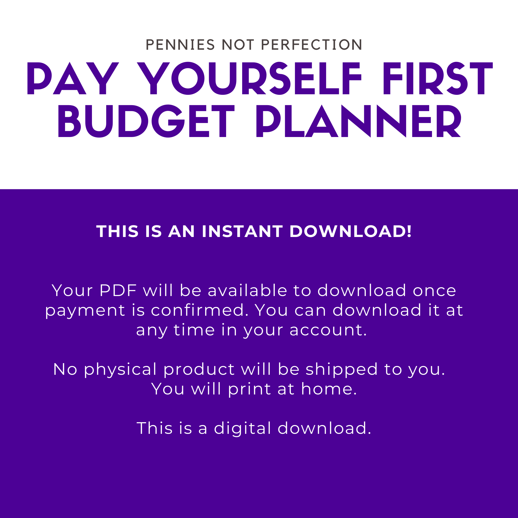 Pay Yourself First Budget Printable Planner – penniesnotperfection