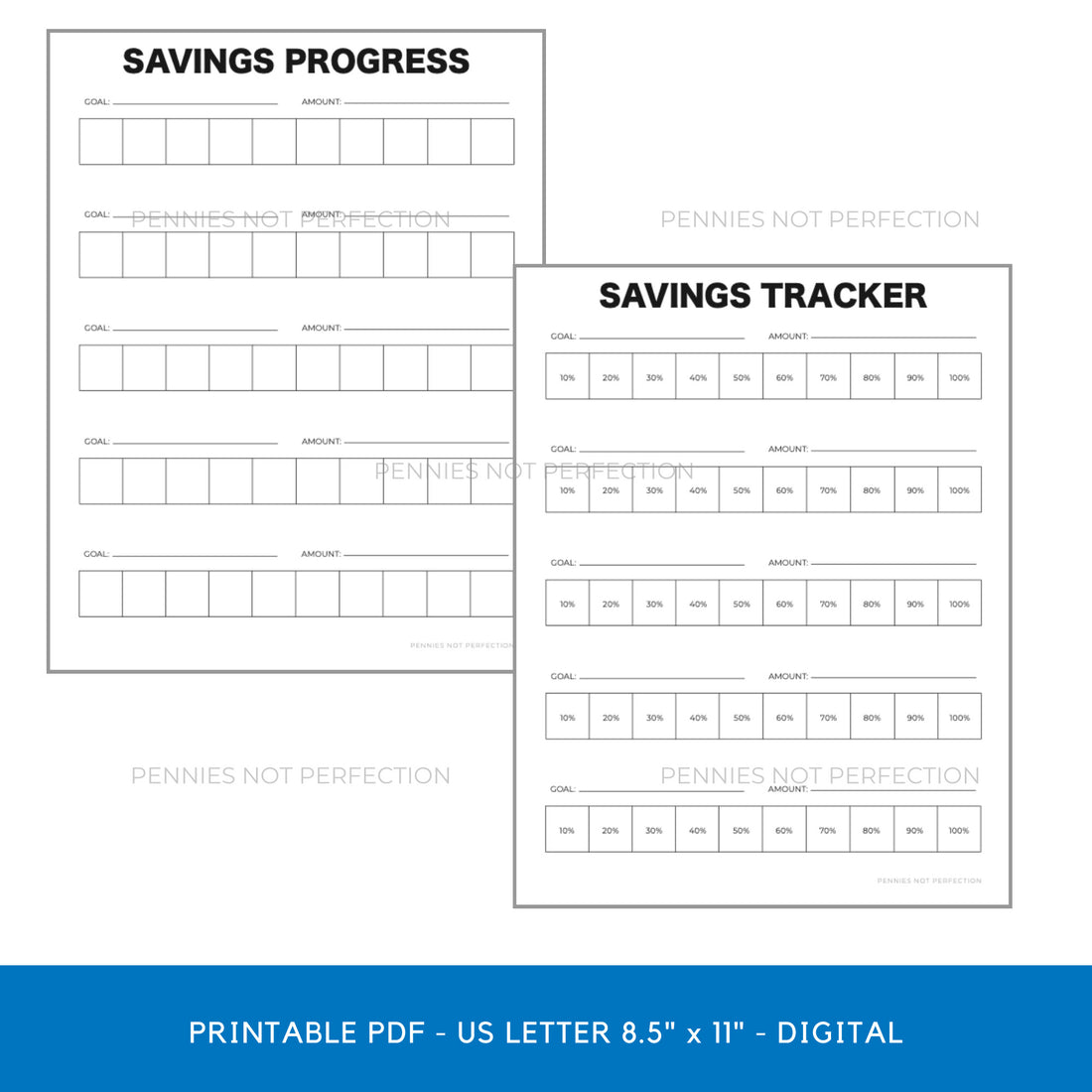 Savings Progress Tracker | Savings Tracker Printable – penniesnotperfection