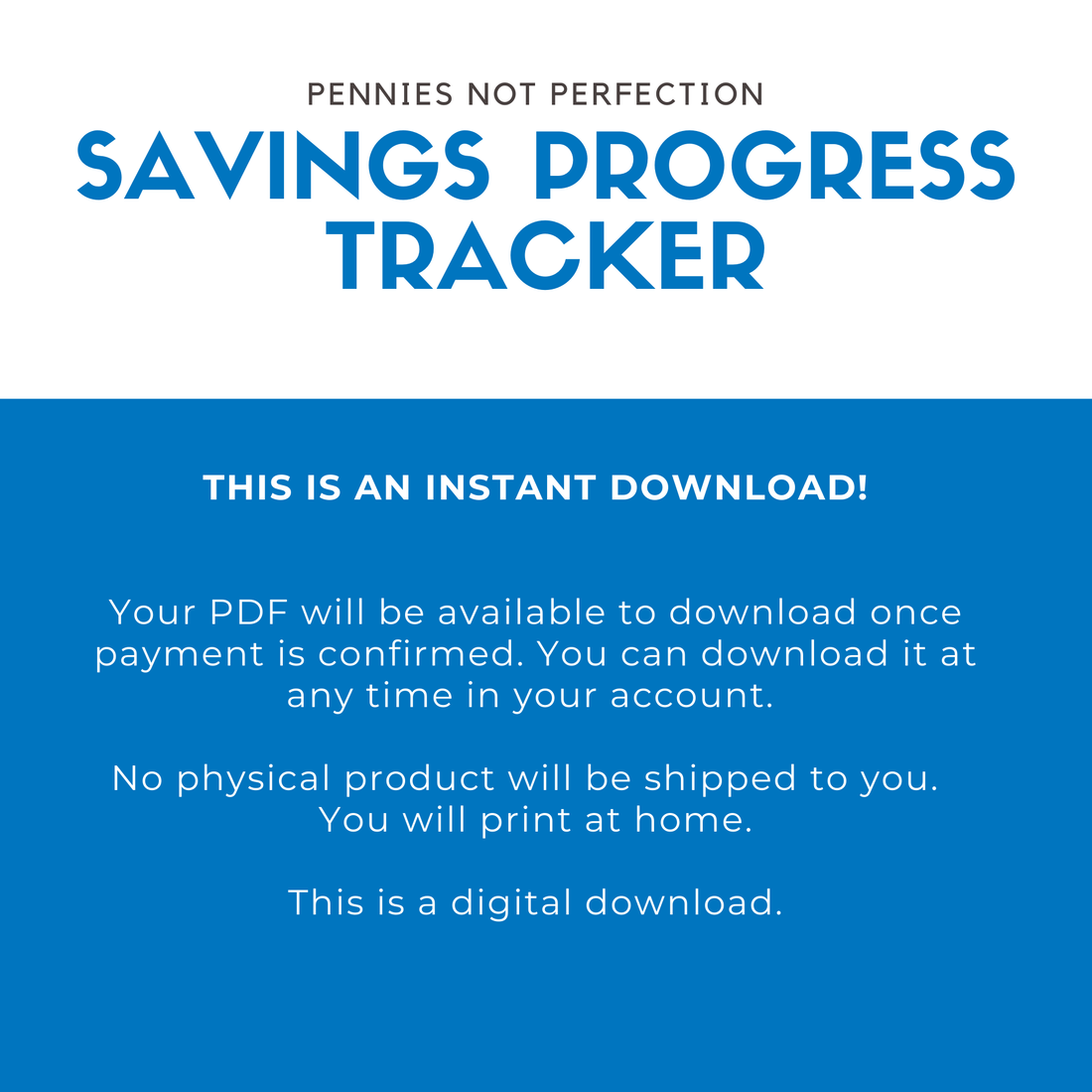 Savings Progress Tracker | Savings Tracker Printable – penniesnotperfection